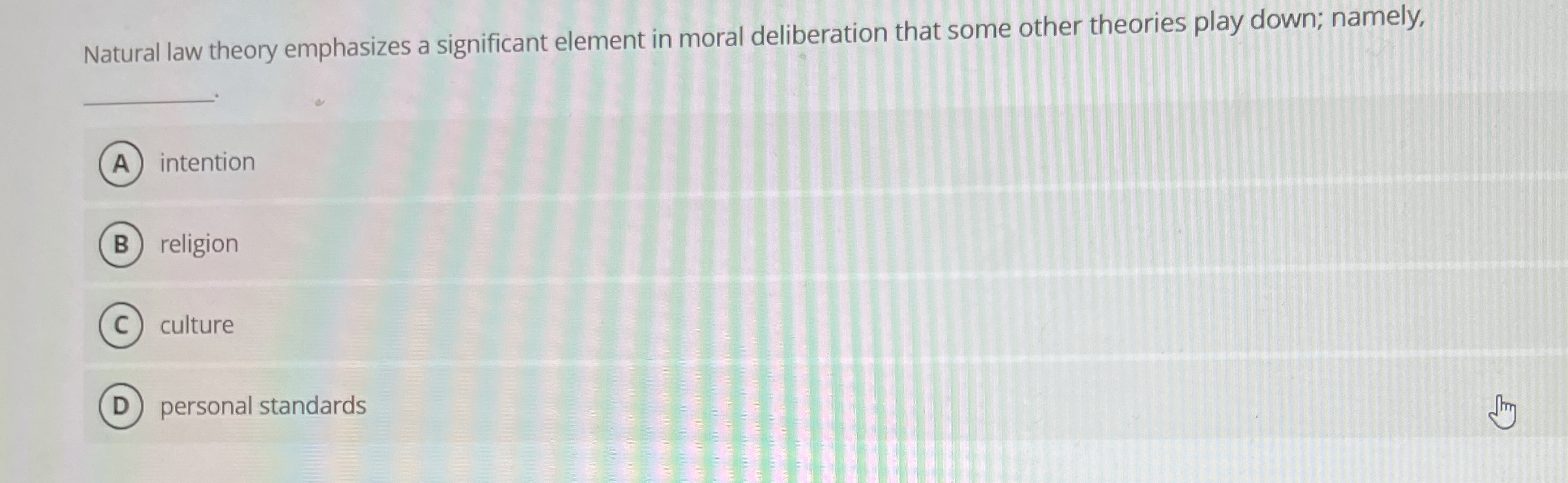 Solved Natural law theory emphasizes a significant element | Chegg.com