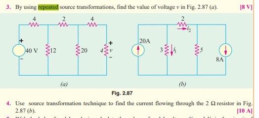 Solved 3. By using repeated source transformations, find the | Chegg.com