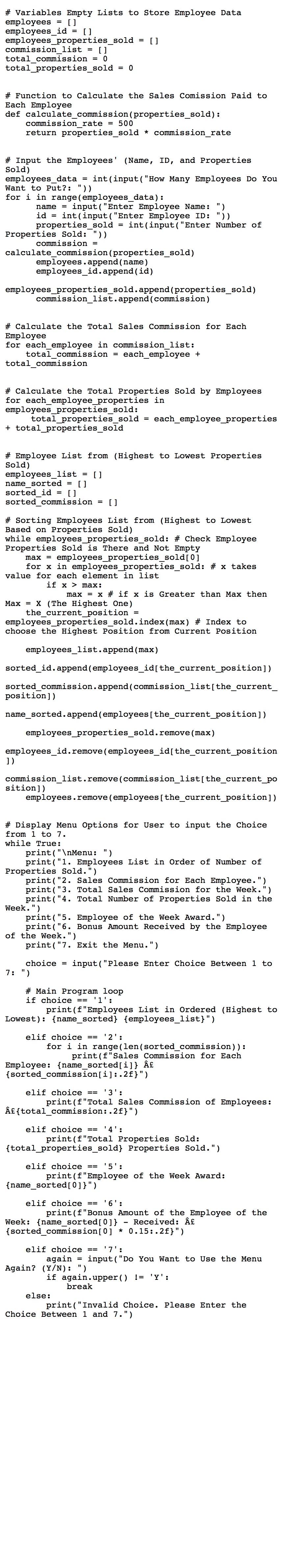 Solved Please Comment & Explain My Codes Below Because i | Chegg.com