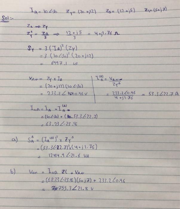 Solved Question) (4 Points) A negative-sequence balanced | Chegg.com
