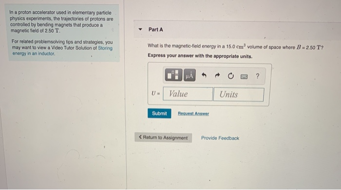 Solved Part A In a proton accelerator used in elementary | Chegg.com