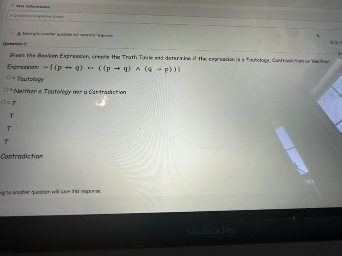 Solved Given the Boolean Expression, create the Truth Table | Chegg.com