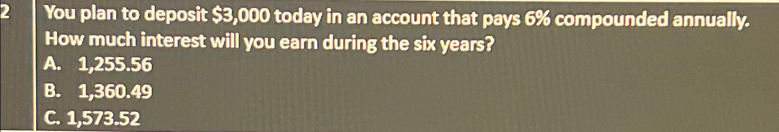 Solved You plan to deposit $3,000 ﻿today in an account that | Chegg.com