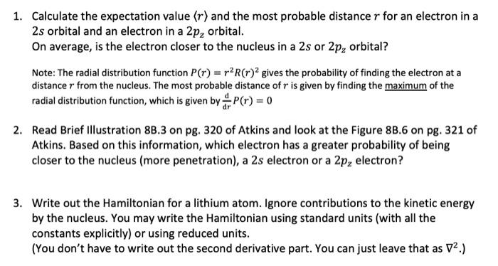 1 Calculate The Expectation Value R And The Most