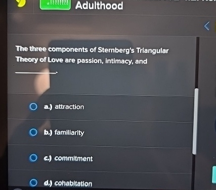 Solved The three components of Stemberg's TriangularTheory | Chegg.com