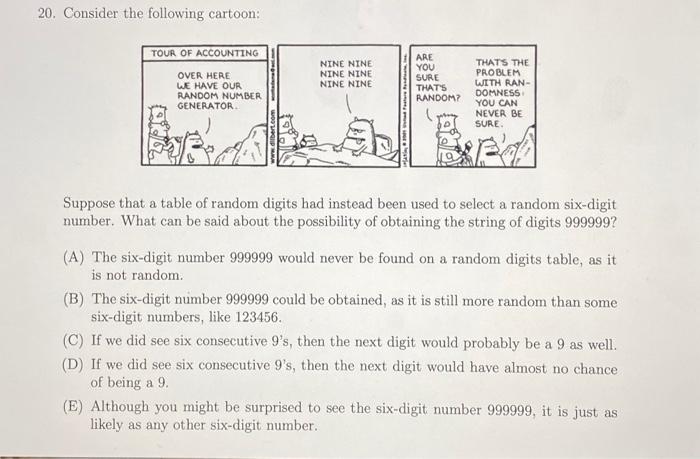 Solved 20. Consider the following cartoon: Suppose that a | Chegg.com