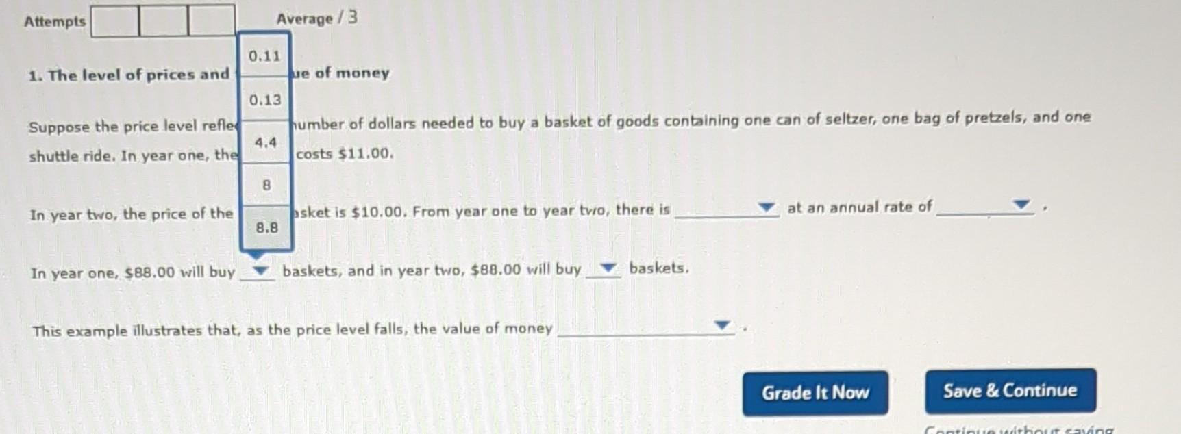 Solved 1. The level of prices and the value of money Suppose | Chegg.com