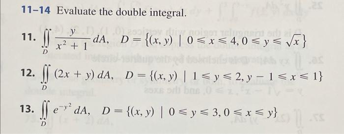 Solved 11-14 Evaluate the double integral. 11. | Chegg.com