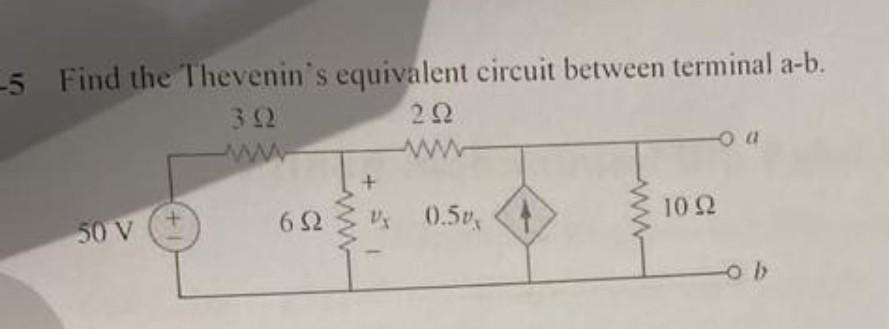 Solved Find the Thevenin's equivalent circuit between | Chegg.com