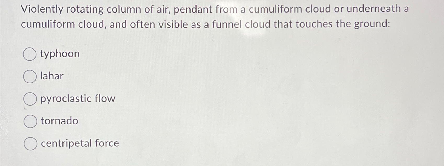Solved Violently rotating column of air, pendant from a | Chegg.com