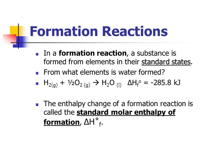 Solved Formation Reactions • In a formation reaction, a | Chegg.com