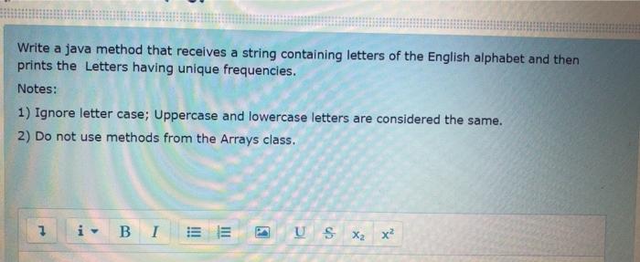 Solved Write a java method that receives a string containing | Chegg.com