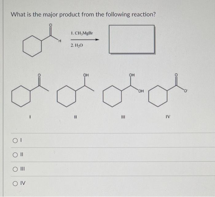 Solved What is the major product from the following | Chegg.com