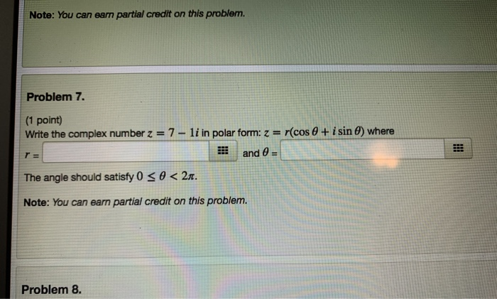 Solved Note: You can earn partial credit on this problem. | Chegg.com