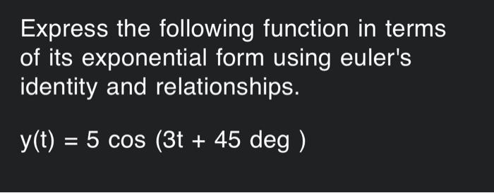 Solved Express the following function in terms of its | Chegg.com