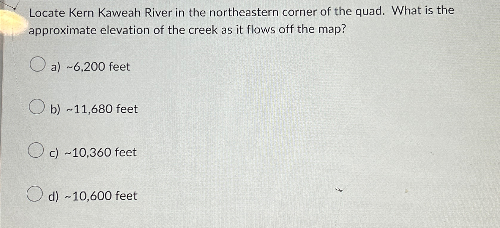 Locate Kern Kaweah River in the northeastern corner | Chegg.com