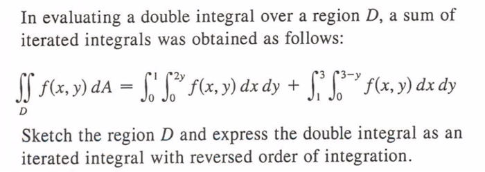 Solved In evaluating a double integral over a region D, a | Chegg.com