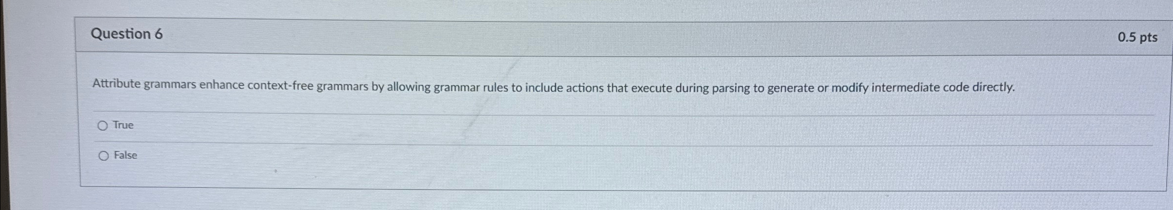 Solved Question 6Attribute grammars enhance context-free | Chegg.com