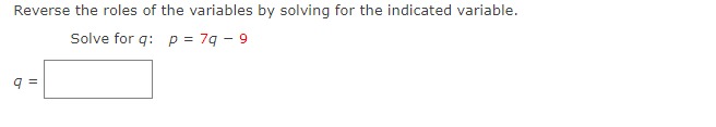 Solved Reverse the roles of the variables by solving for the | Chegg.com