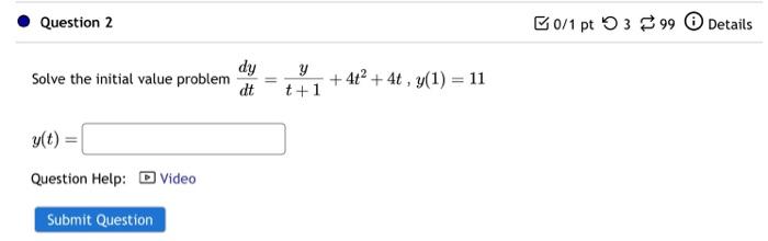Solved Solve the initial value problem | Chegg.com