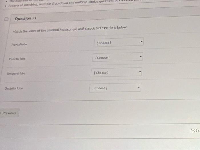 Solved • Answer all matching multiple drop-down and | Chegg.com