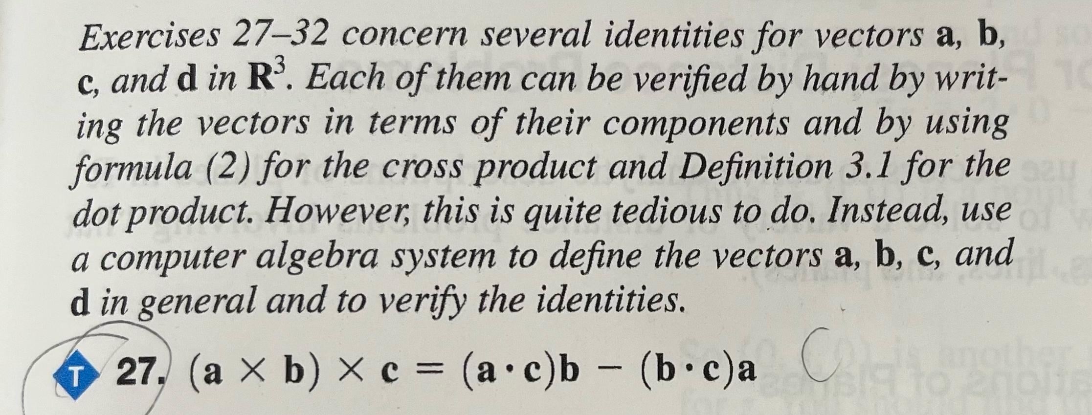 Exercises 27-32 ﻿concern several identities for | Chegg.com