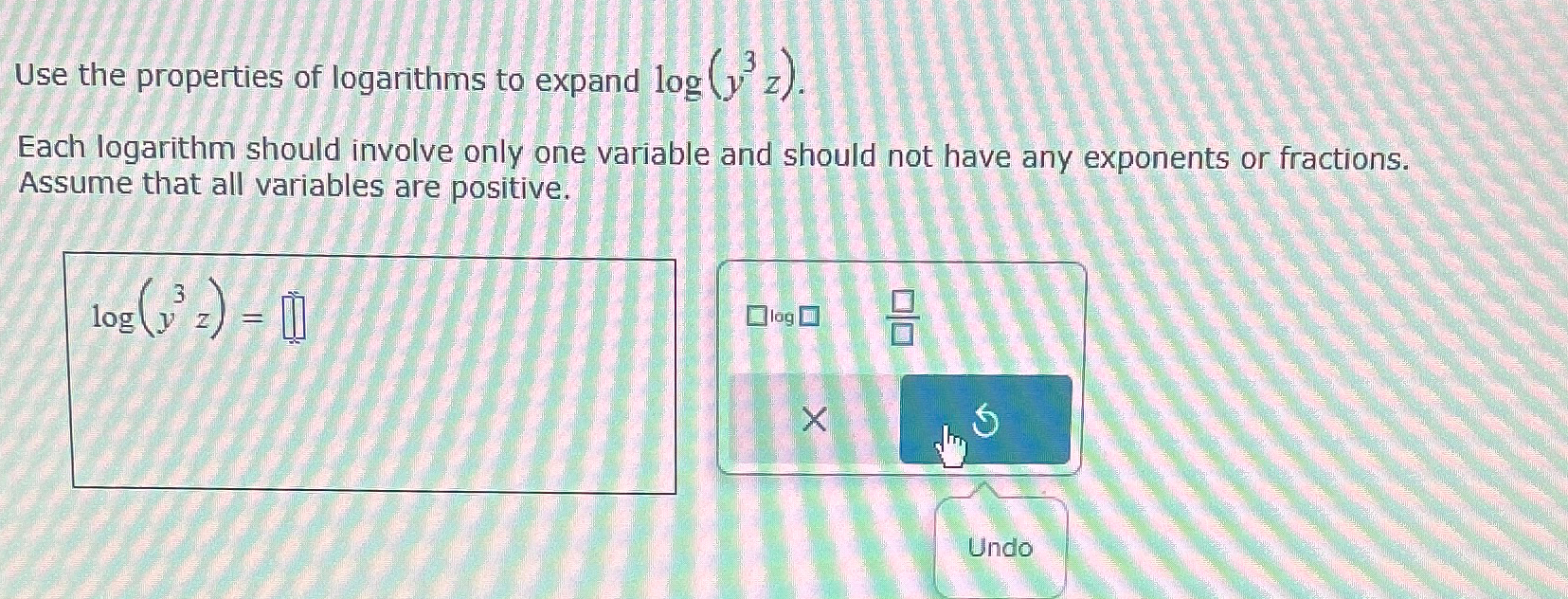 Solved Use the properties of logarithms to expand | Chegg.com