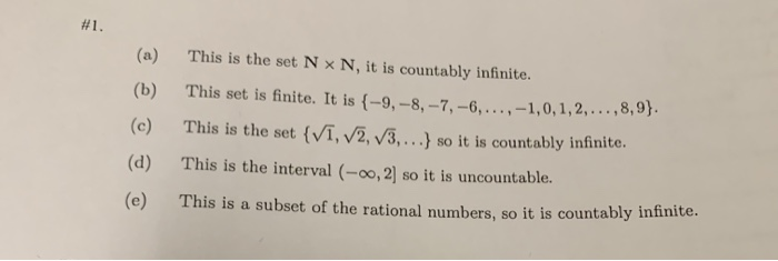 Solved This is the set NX N, it is countably infinite. (b) | Chegg.com
