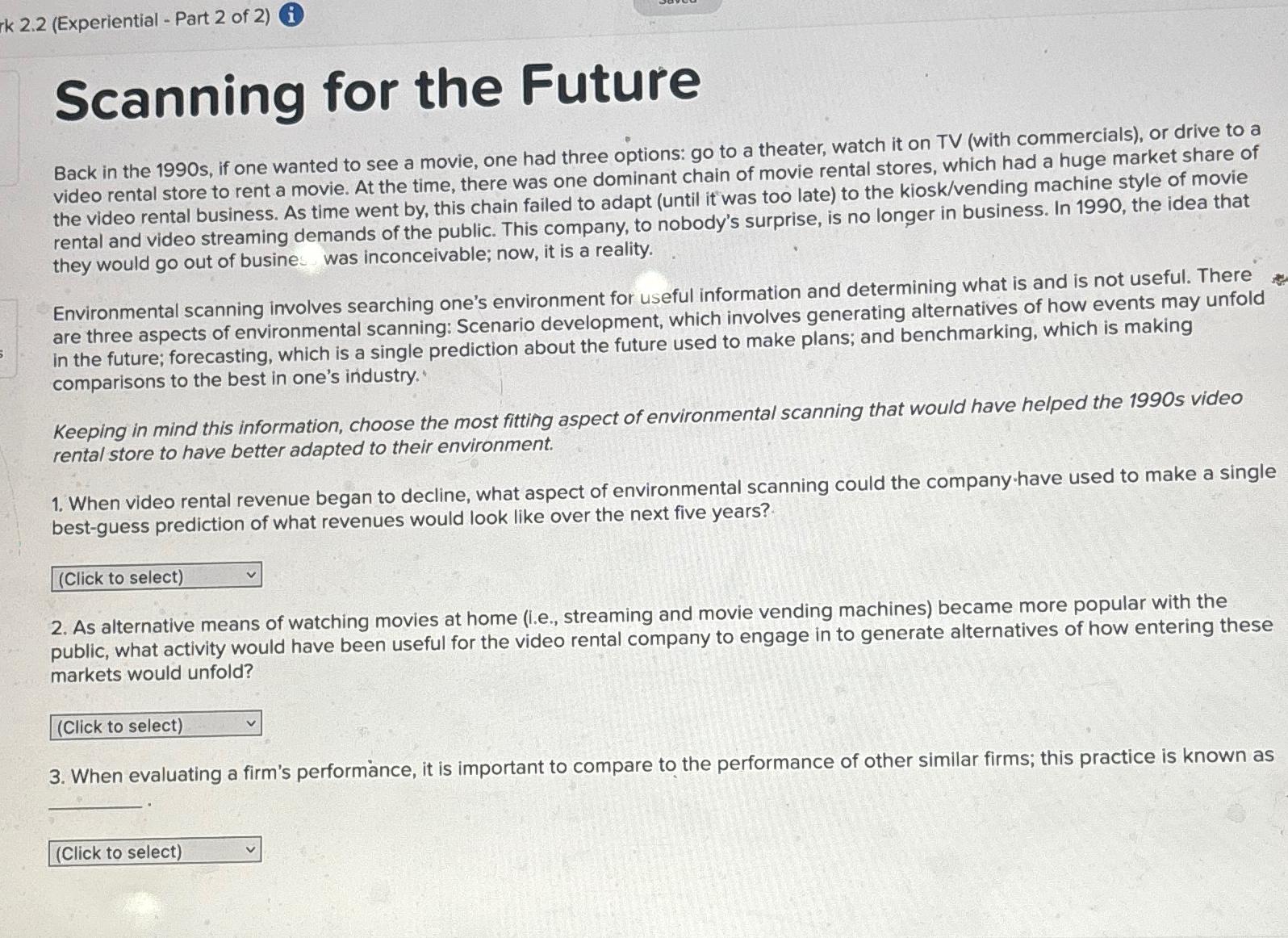 Solved rk 2.2 (Experiential - ﻿Part 2 ﻿of 2) (i)Scanning for | Chegg.com