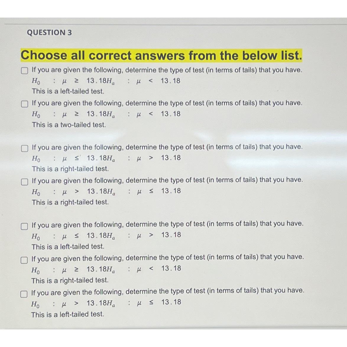 Solved QUESTION 3Choose all correct answers from the below | Chegg.com
