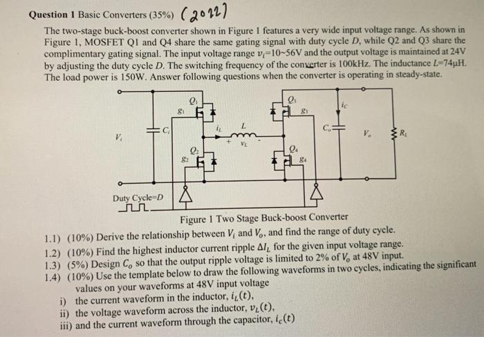 Solved Question 1 Basic Converters (35\%) ( 2022) The | Chegg.com