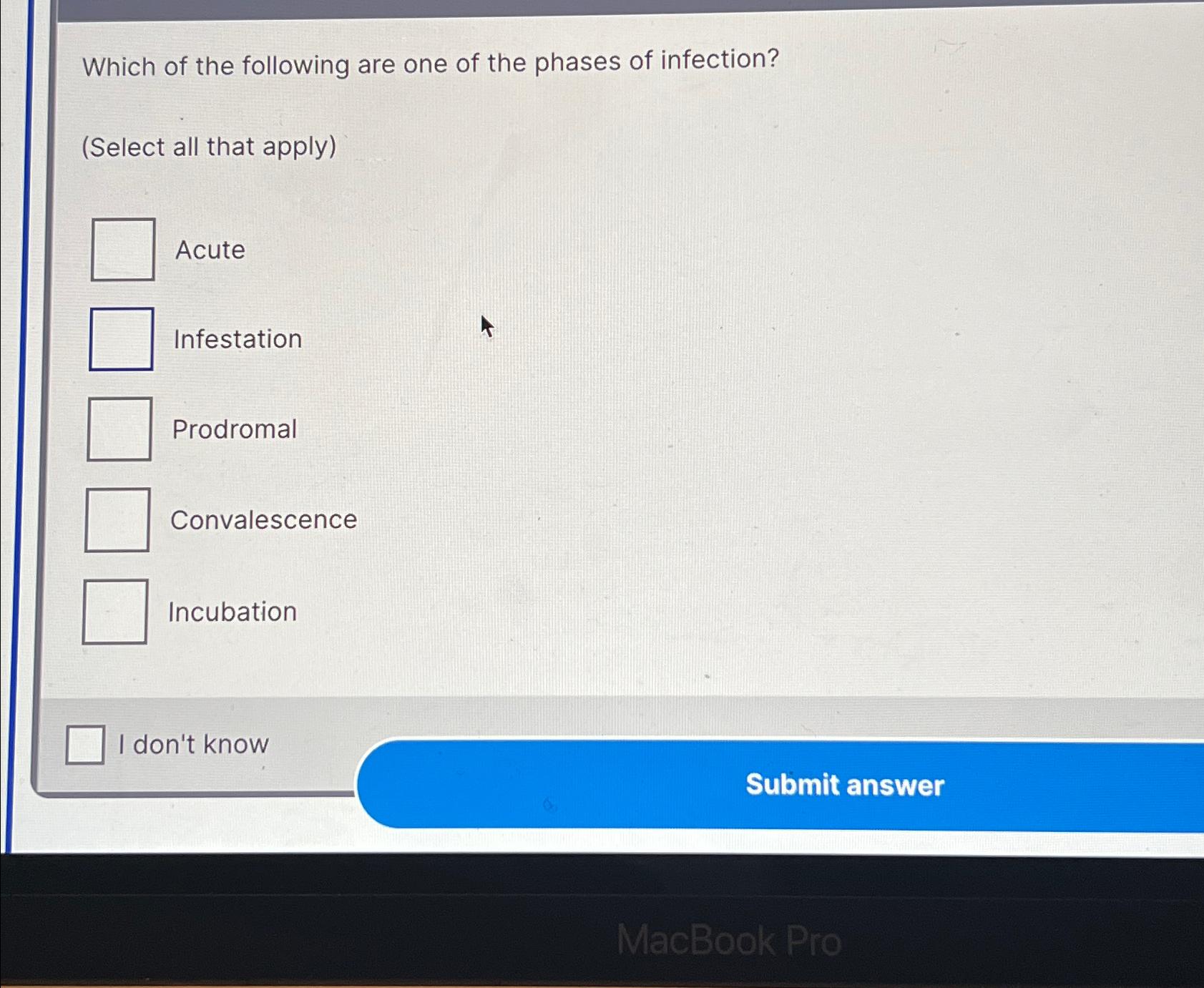 Solved Which of the following are one of the phases of | Chegg.com