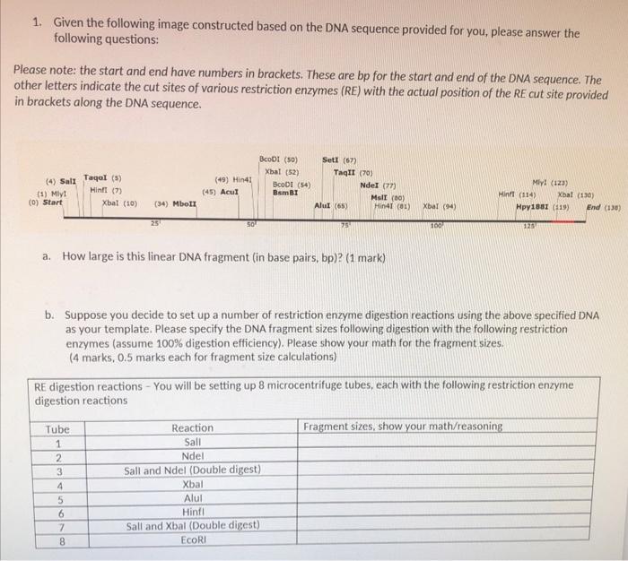 1. Given the following image constructed based on the | Chegg.com