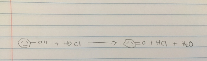 Solved OH + Ho Cl 0 + HCl + H₂O | Chegg.com
