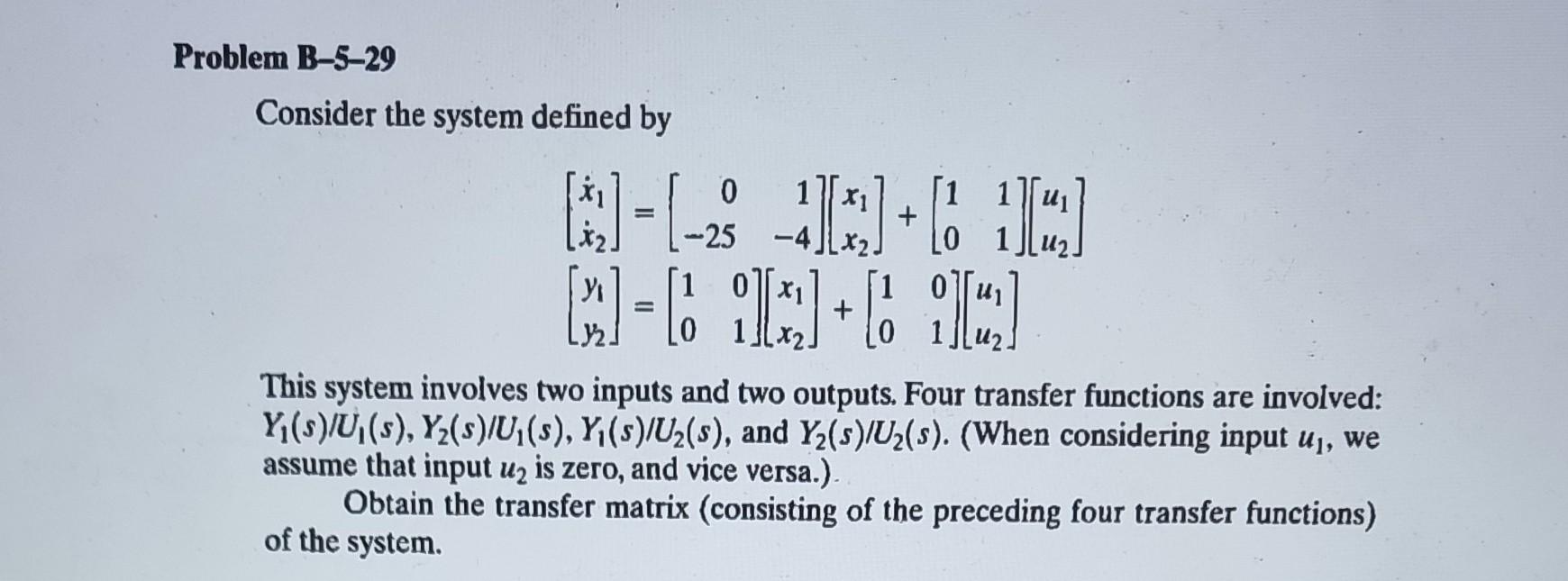 Solved Consider the system defined by | Chegg.com