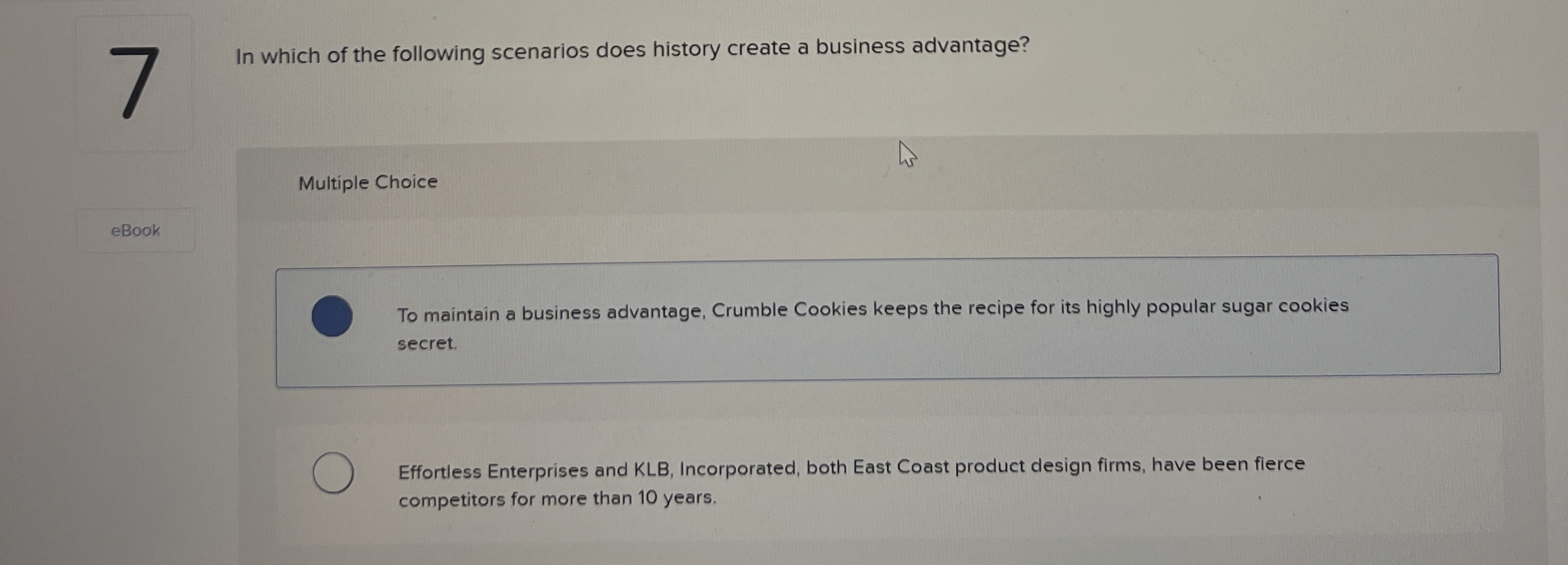 Solved In which of the following scenarios does history | Chegg.com