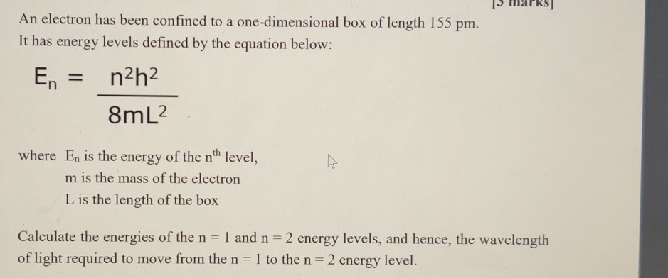 Solved I walks An electron has been confined to a | Chegg.com