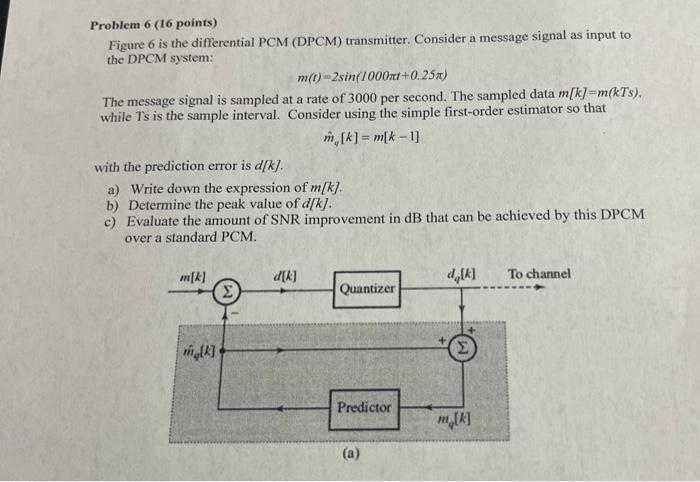 Solved Problem 6 (16 points) Figure 6 is the differential | Chegg.com