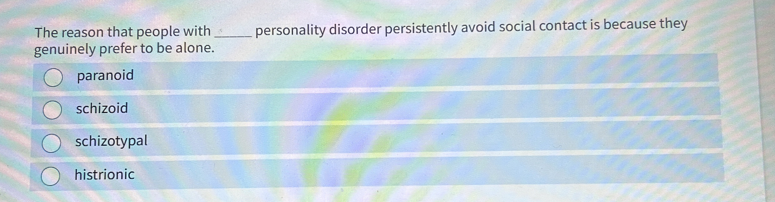 High Quality SOLUTION The reason that people with personality disorder ...