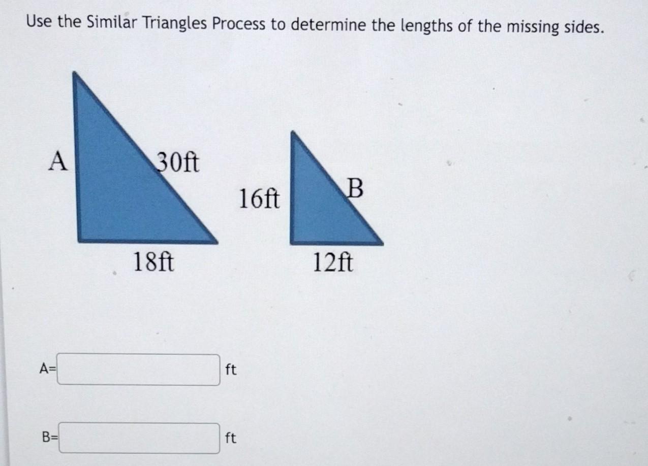 Solved Use the Similar Triangles Process to determine the | Chegg.com