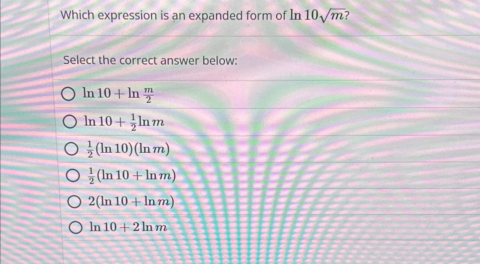 Solved Which expression is an expanded form of | Chegg.com