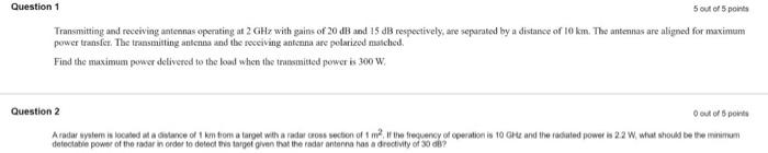 Solved Question 1 5 out of 5 point Transmitting and | Chegg.com