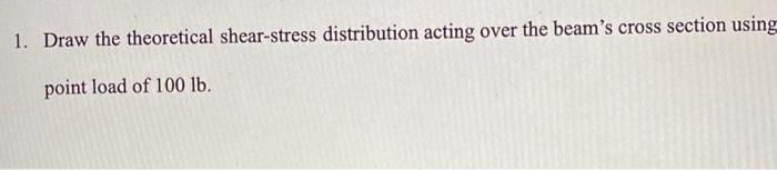 Solved 1. Draw the theoretical shear-stress distribution | Chegg.com