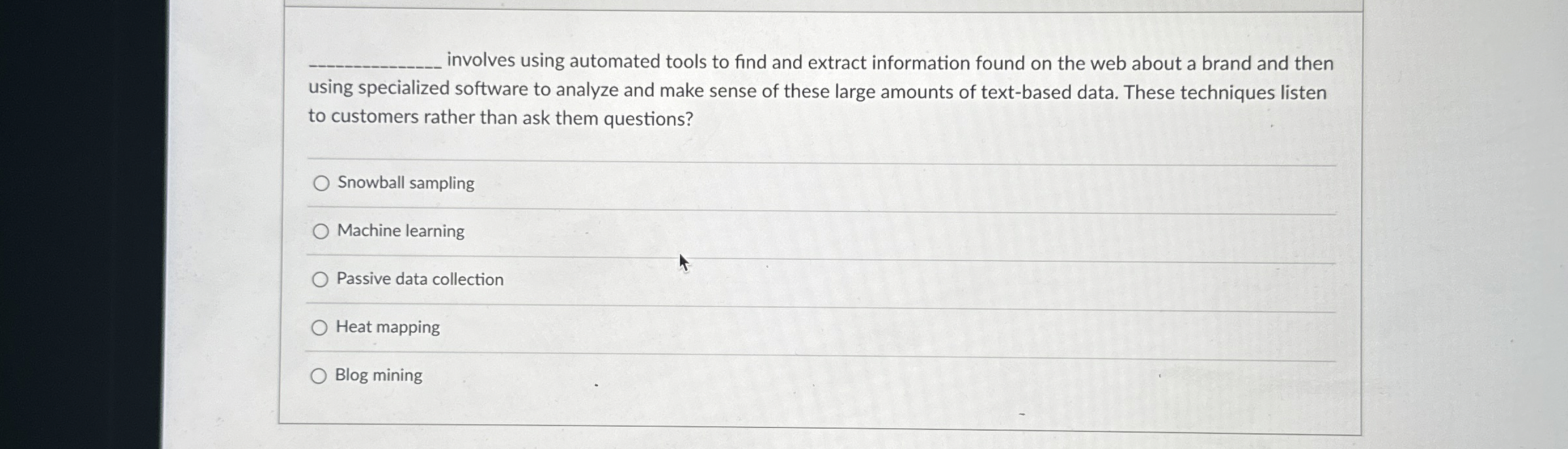 Solved ﻿involves using automated tools to find and extract | Chegg.com
