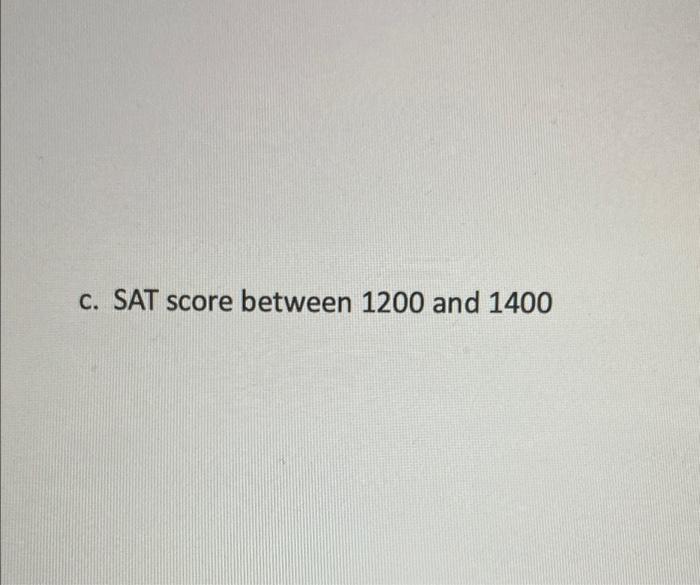 Solved SAT scores have have a mean of 1010 and a standard | Chegg.com