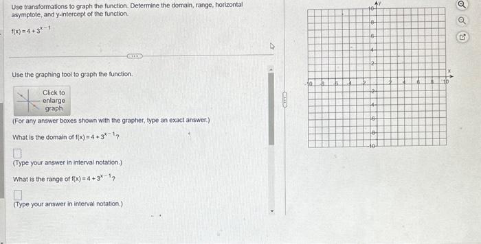 Solved Use transformations to graph the function. Determine | Chegg.com