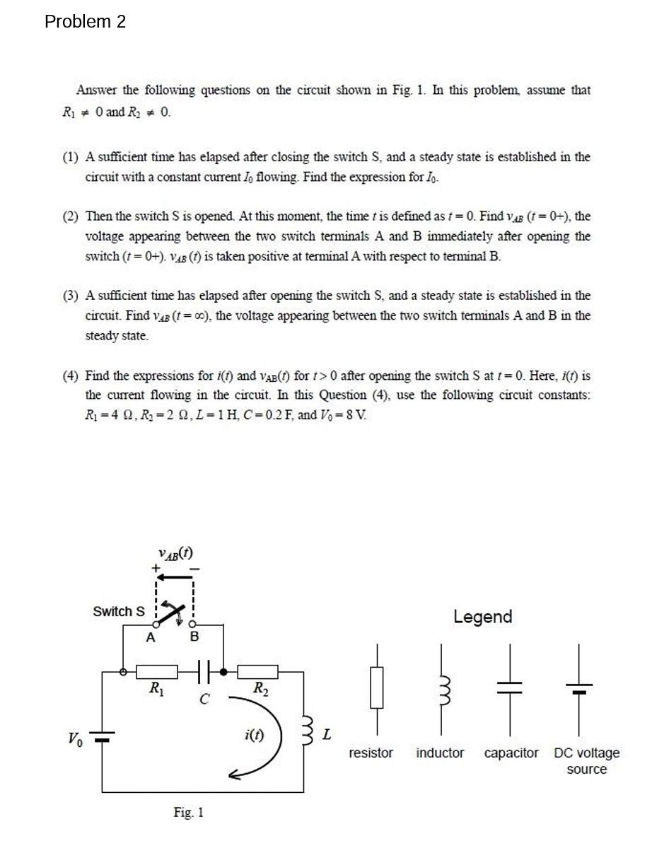 Solved Answer the following questions on the circuit shown | Chegg.com