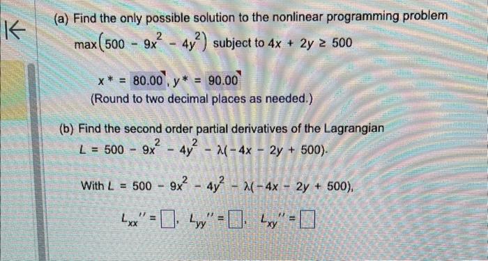 Solved (a) Find the only possible solution to the nonlinear | Chegg.com
