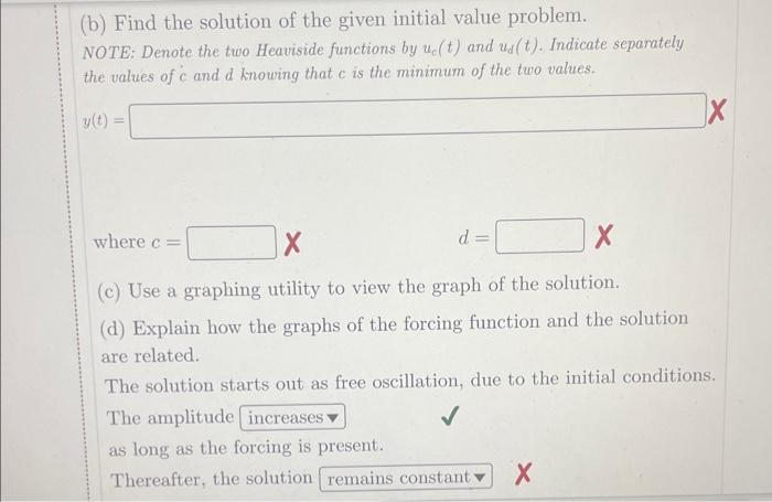 Solved Consider the following initial value problem: | Chegg.com