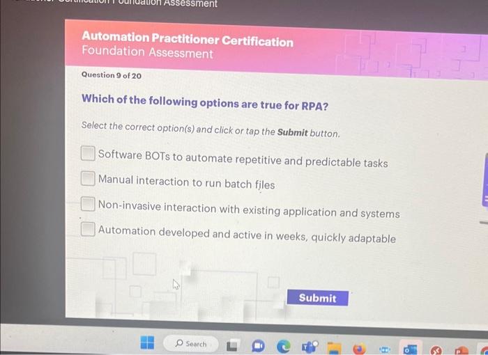 Solved Which of the following options are true for RPA? | Chegg.com